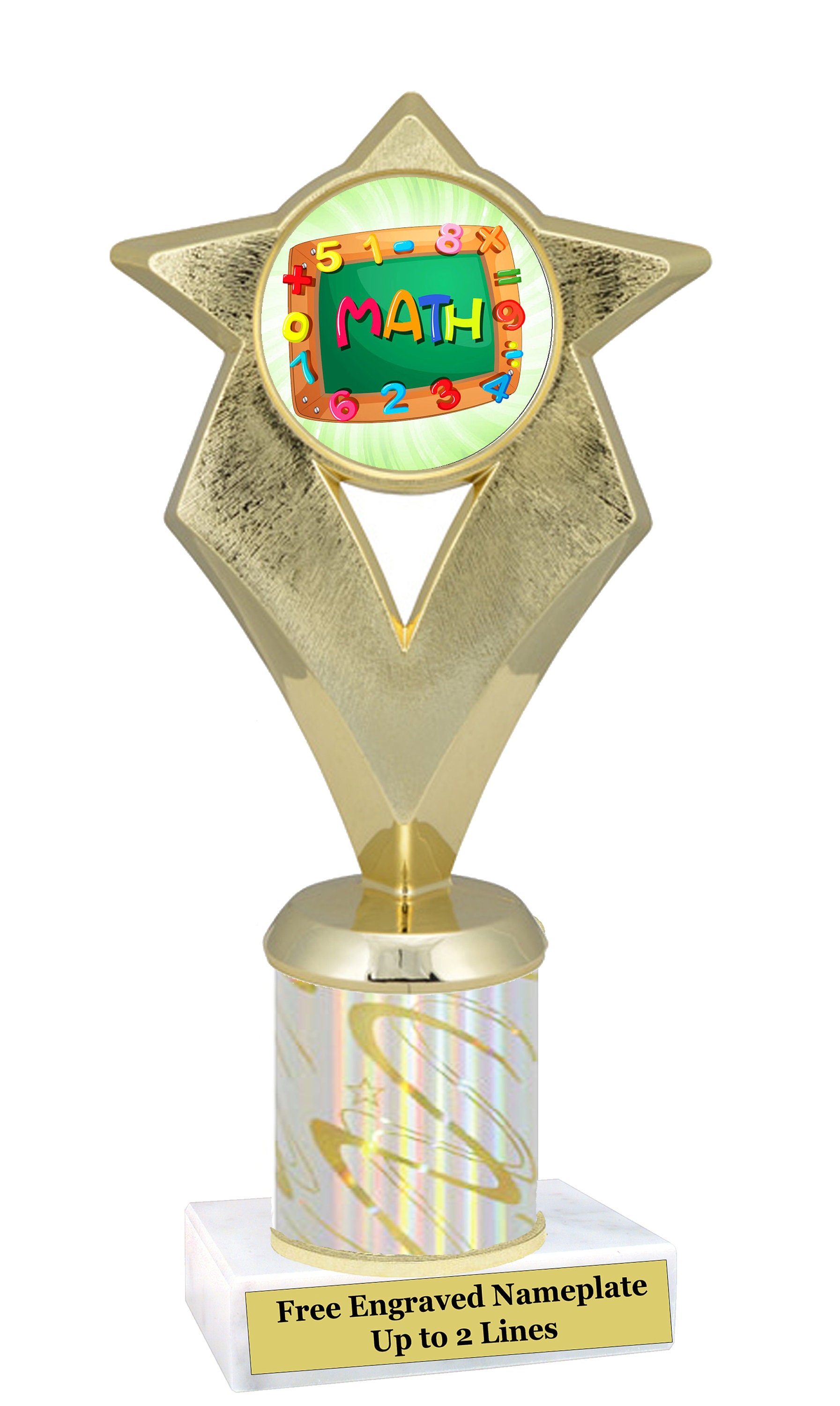 Math Theme Trophy. Great Award for Schools Contests - Etsy