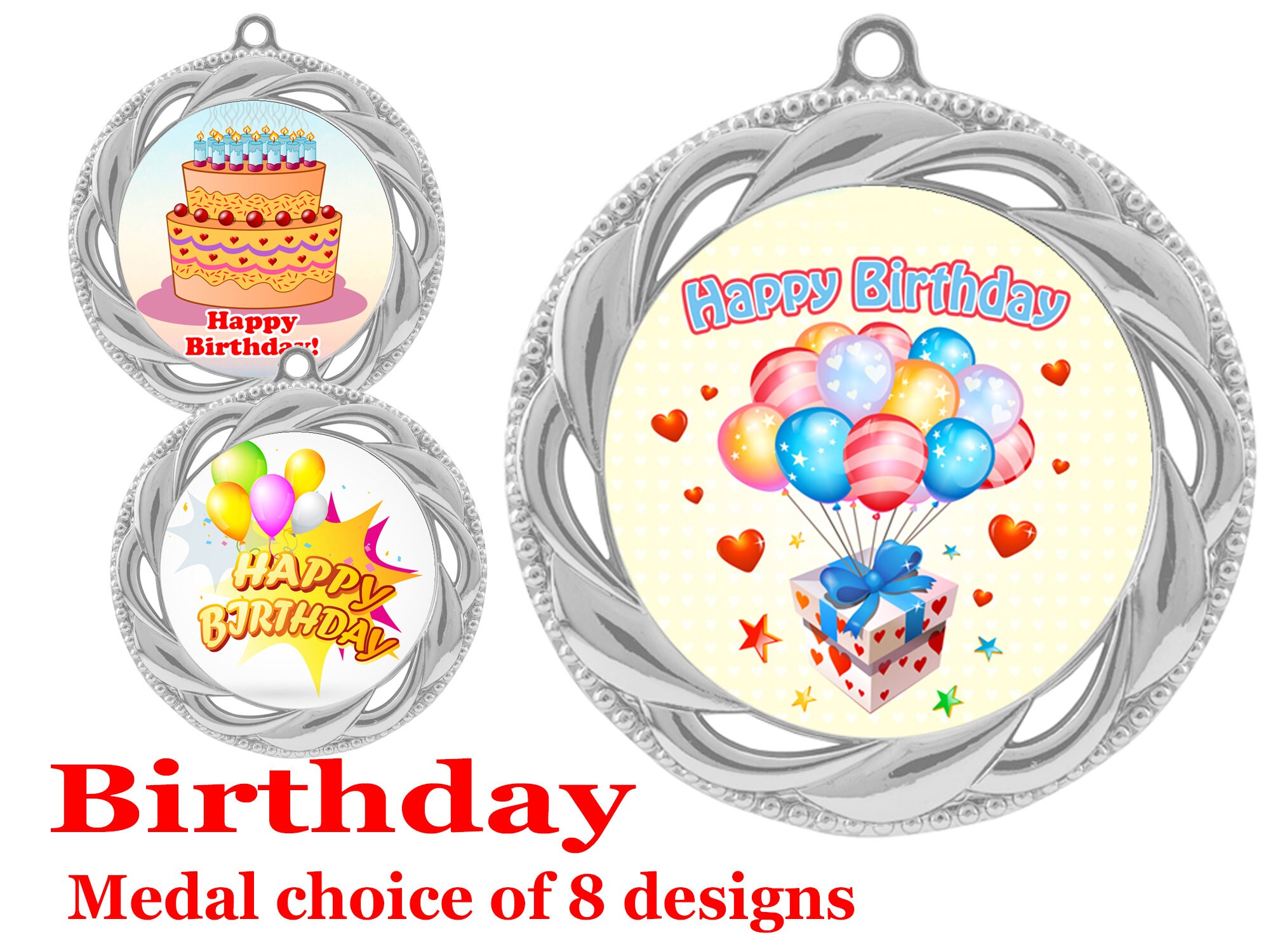 Birthday Theme Medal. Choice of 8designs. Celebrate Their Day With an ...