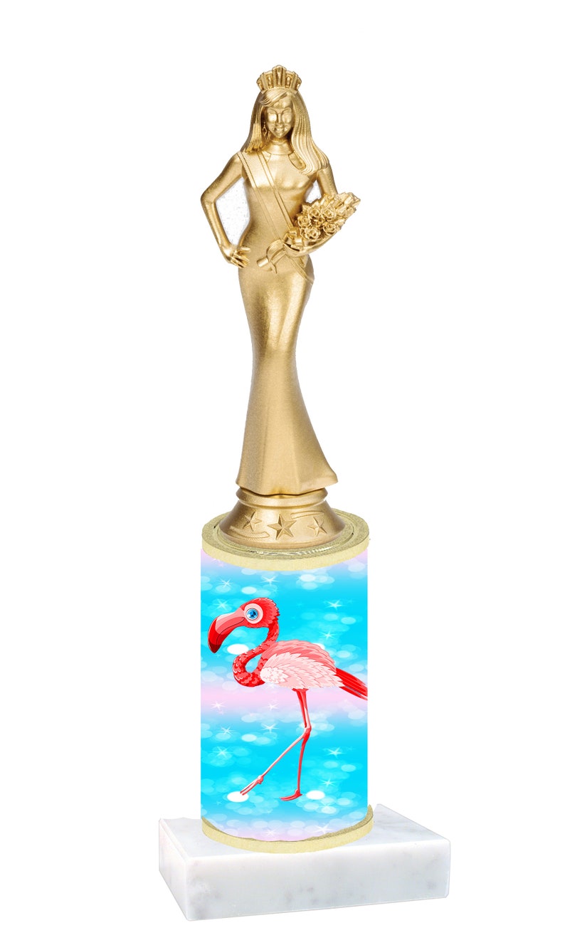 Flamingo Theme Trophy With Choice of Figure. Numerous Trophy - Etsy