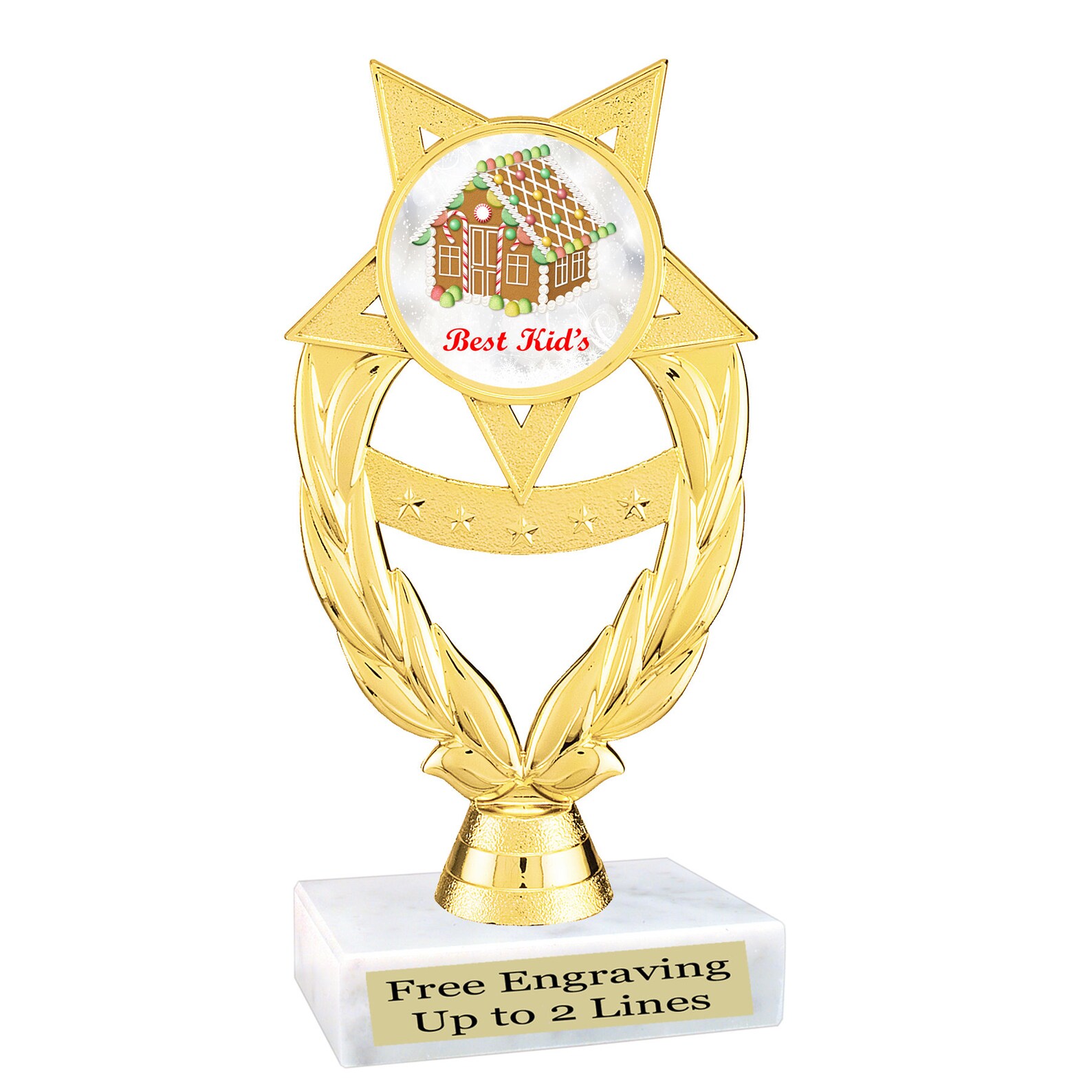 Gingerbread House Decorating. 6 Tall Trophy With Choice | Etsy