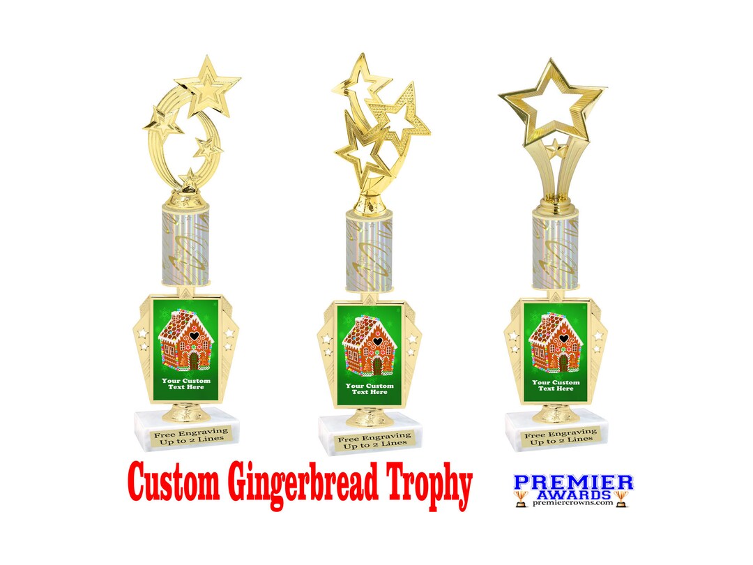 Custom Gingerbread House Trophy. Great Trophy for Your Holiday - Etsy