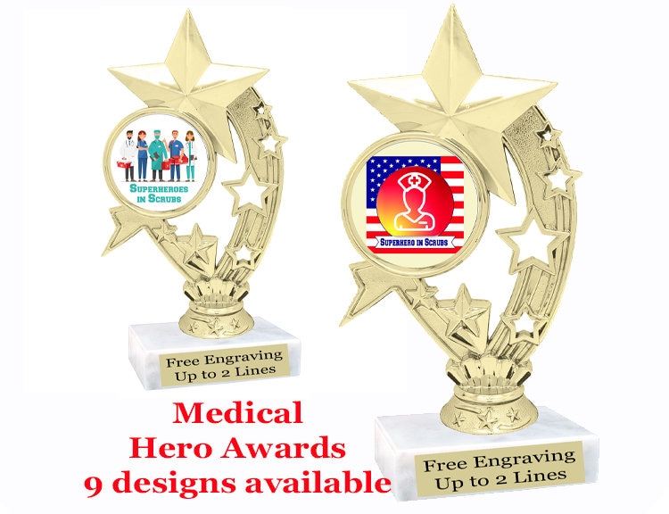 Medical Hero Award 6 tall trophy with choice of art work 7517 Available ...