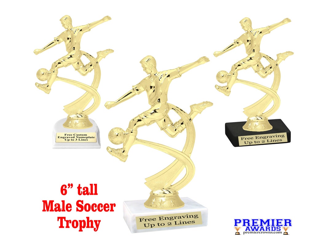 Male Soccer Trophy. 6" Tall. Great Trophy for Your Team, Schools ...