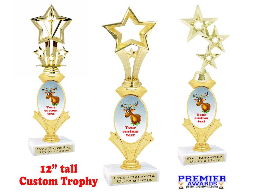 Custom Reindeer Trophy. Great Trophy for Your Holiday Events, Pageants ...