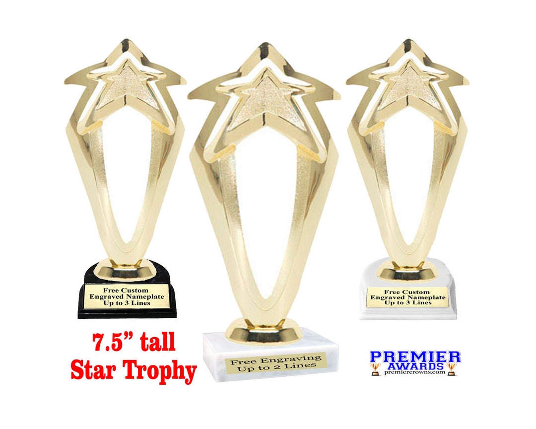 Gold Stars Trophy. 7.5" Tall Trophy. Great Award for All of Our Events ...