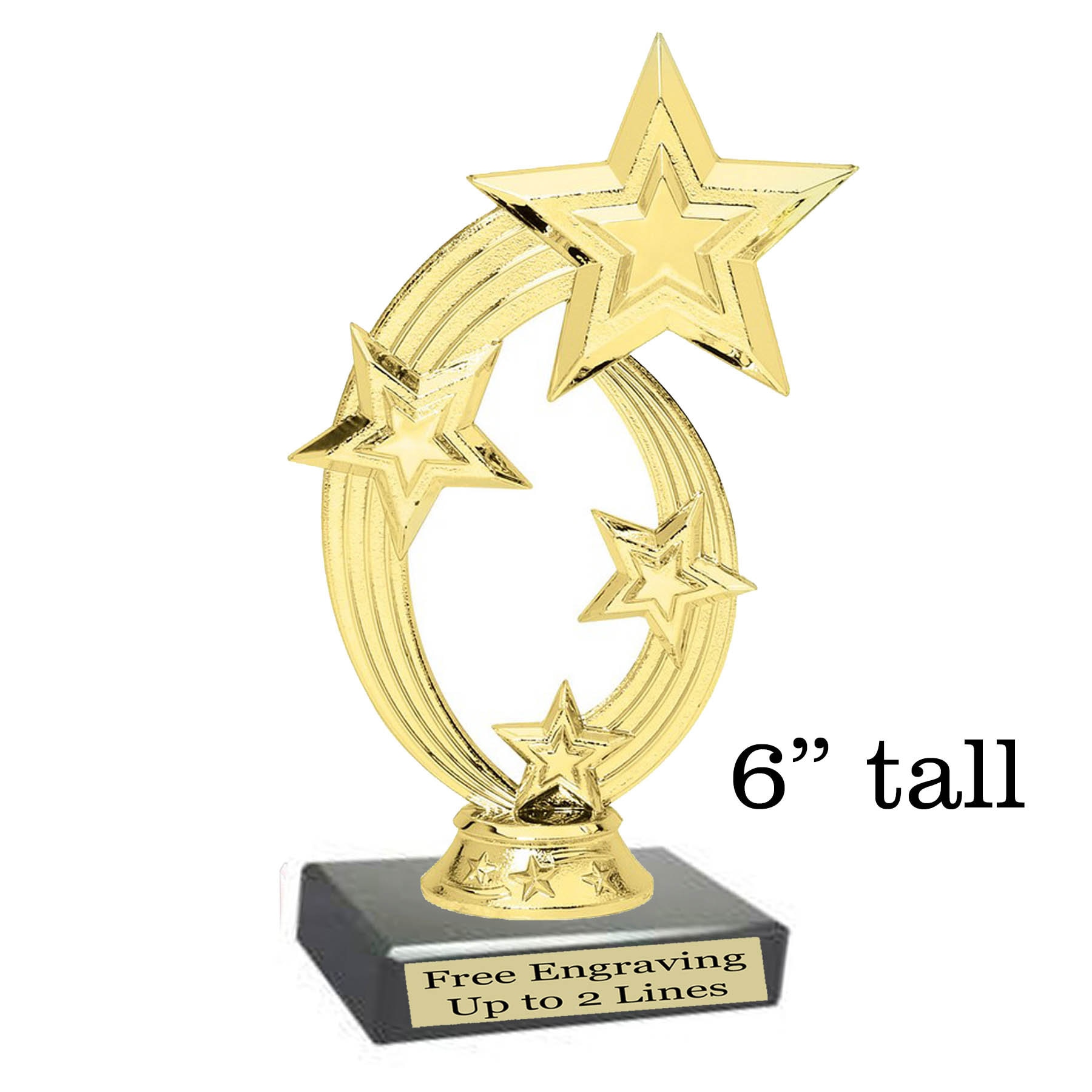 Gold Stars Trophy. 6" Tall Trophy. Great for Any Event, Contest or for ...