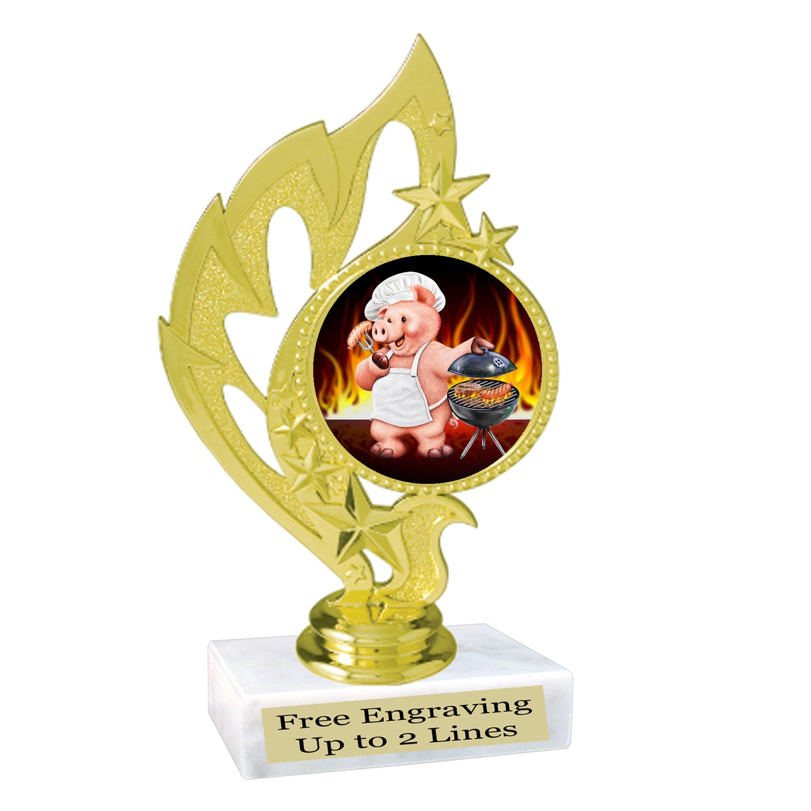 BBQ Cook off Trophy. 6 Tall With Choice of Art Work. - Etsy