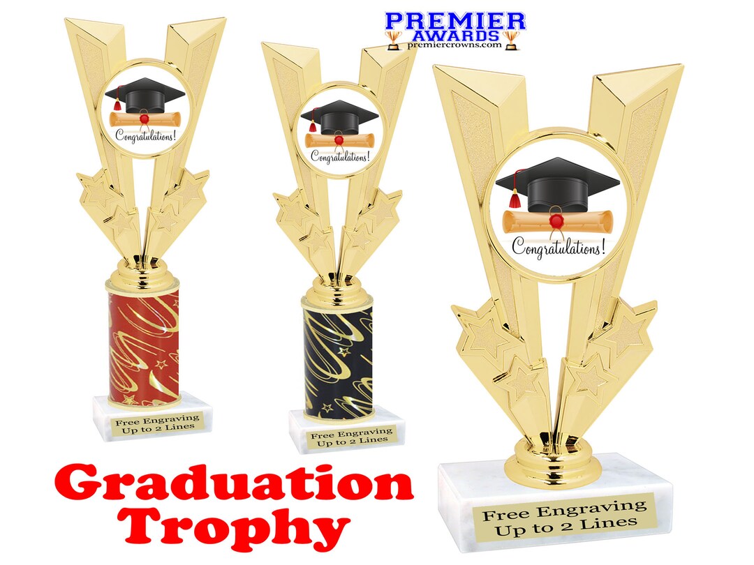 Graduation Theme Trophy. Great Award to Celebrate Their Accomplishments ...