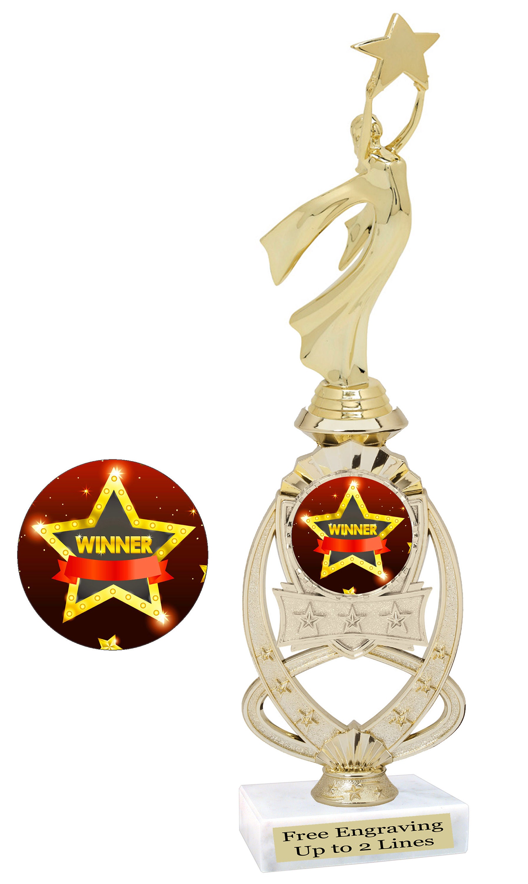 WINNER Theme trophy. Great trophy for any event pageant | Etsy