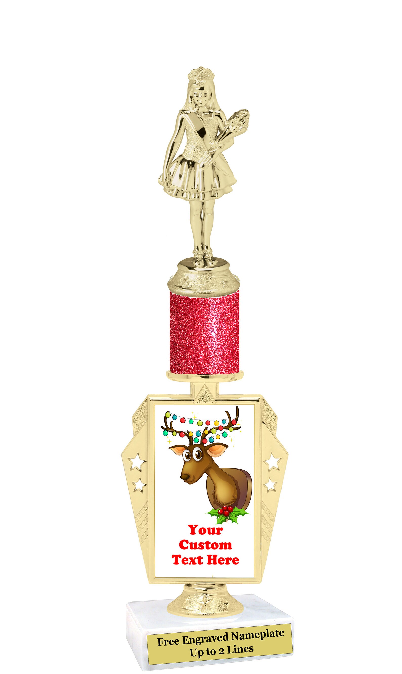 Custom Reindeer Trophy. Great Trophy for Your Holiday Events - Etsy