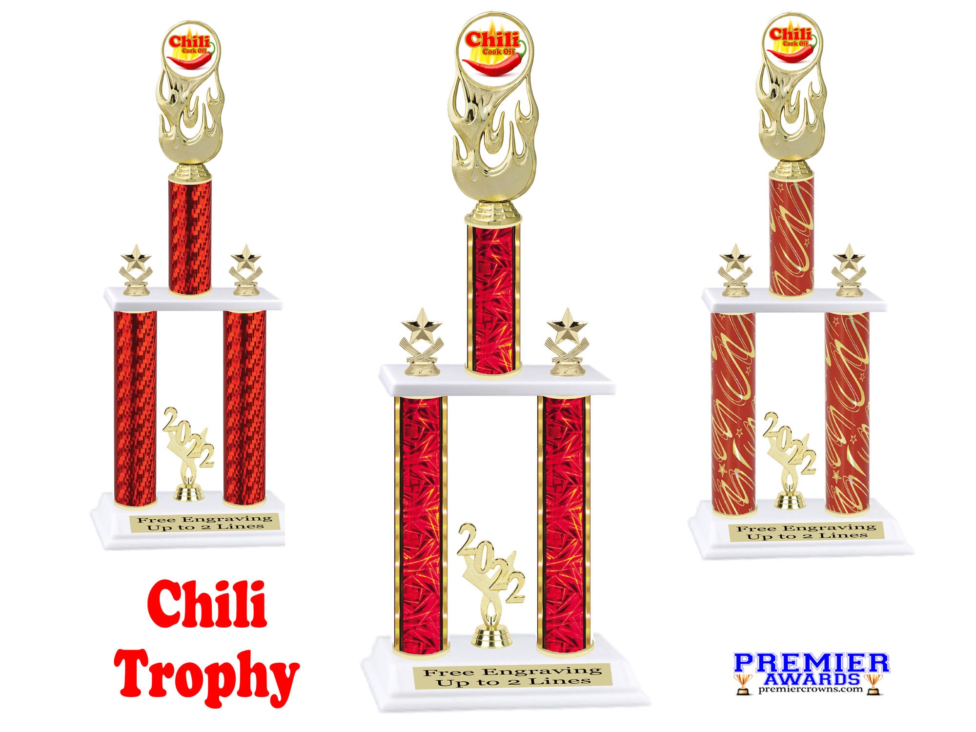 Chili Themed 2-column Trophy With Choice of Column. Available - Etsy