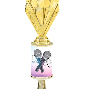 Karaoke - Music Theme Trophy With Choice of Figure. Numerous Trophy ...