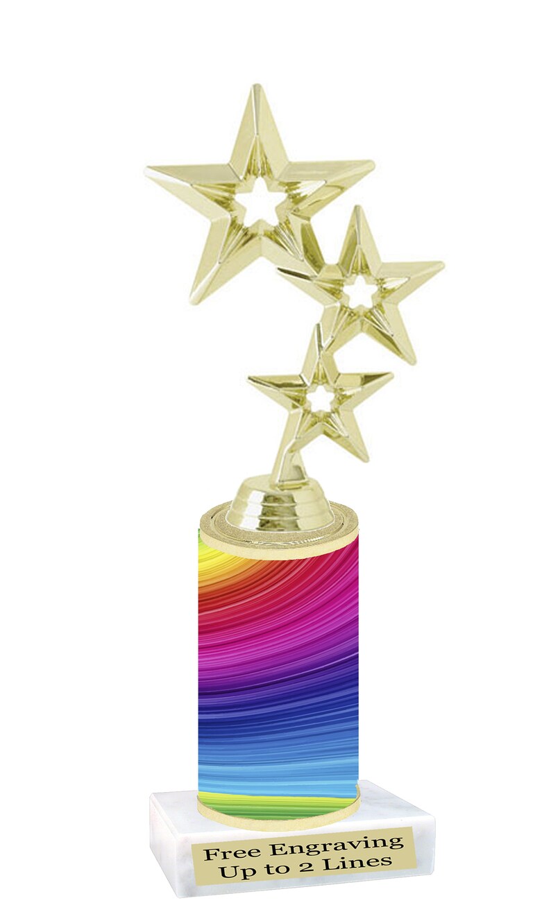 Rainbow Trophy. Great Trophy for Any Event Competition | Etsy