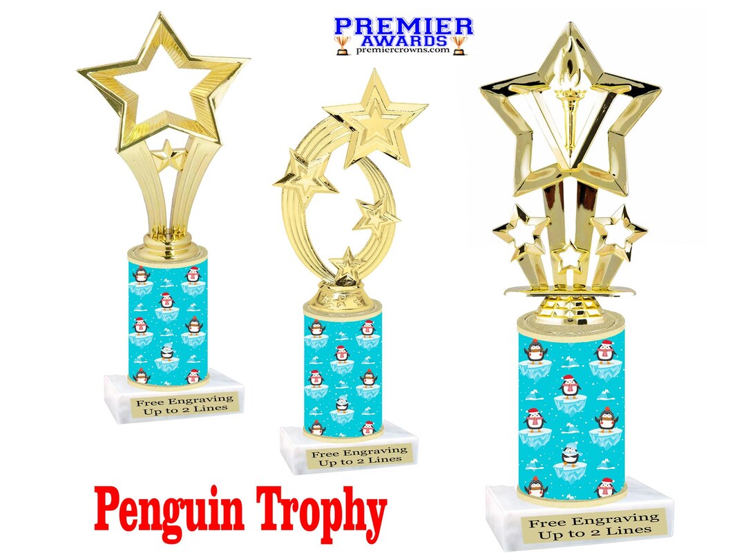 Penguin Theme Trophy. Great for All of Your Holiday Contests, Events ...