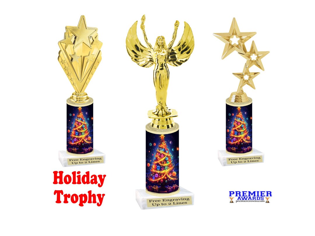 Holiday Tree Theme Trophy . A Great Trophy for Your Winter-holiday ...