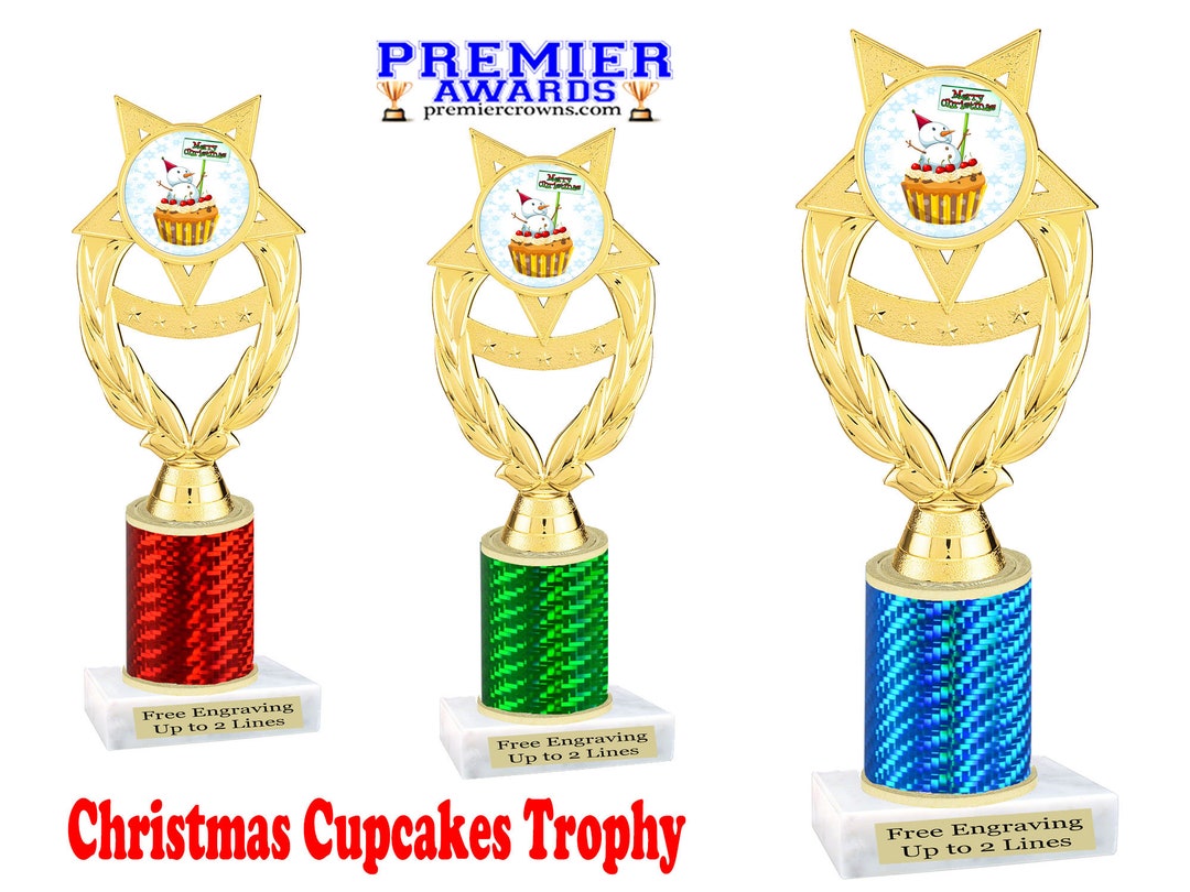 Christmas Cupcake Theme Trophy. Great Trophy for Your Holiday - Etsy