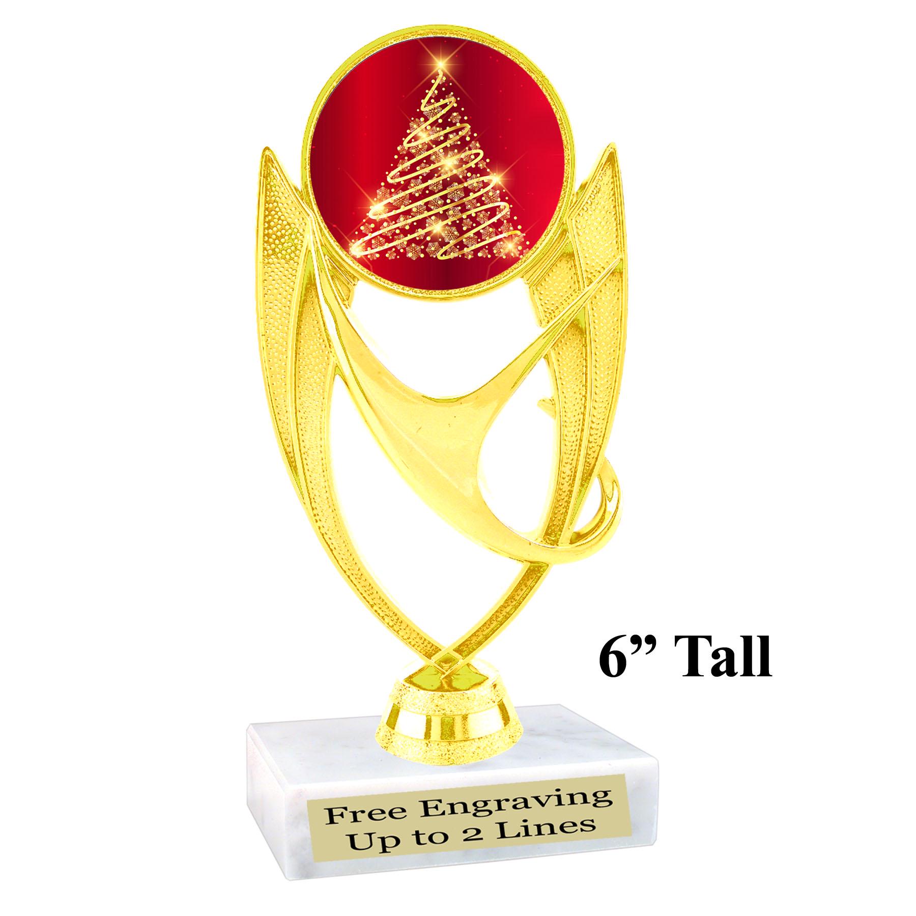Holiday Theme Trophy. Choice of Artwork and Base. Great for Decorating ...