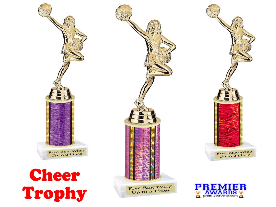 Cheer Trophy With Choice of Column Color. Great Trophy for Your Cheer ...