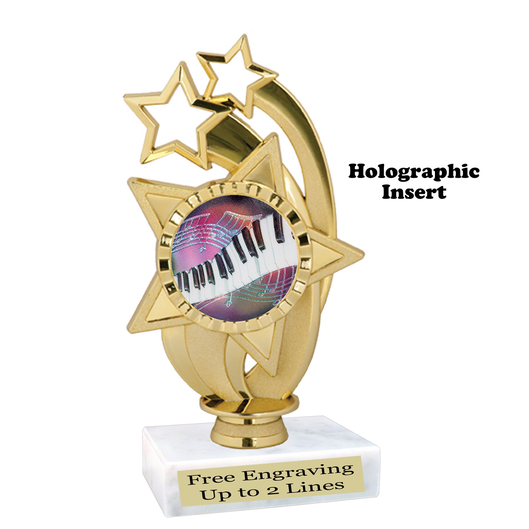 Music theme trophy. Great award for schools contests | Etsy