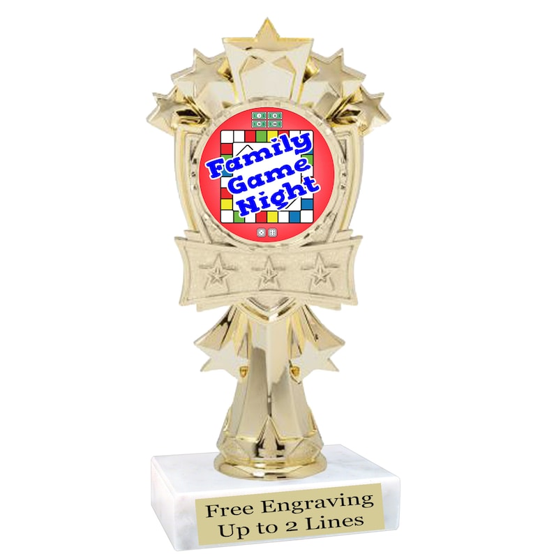Game Night Trophy. 6" Tall With Choice of 7 Designs. Great Trophy for ...