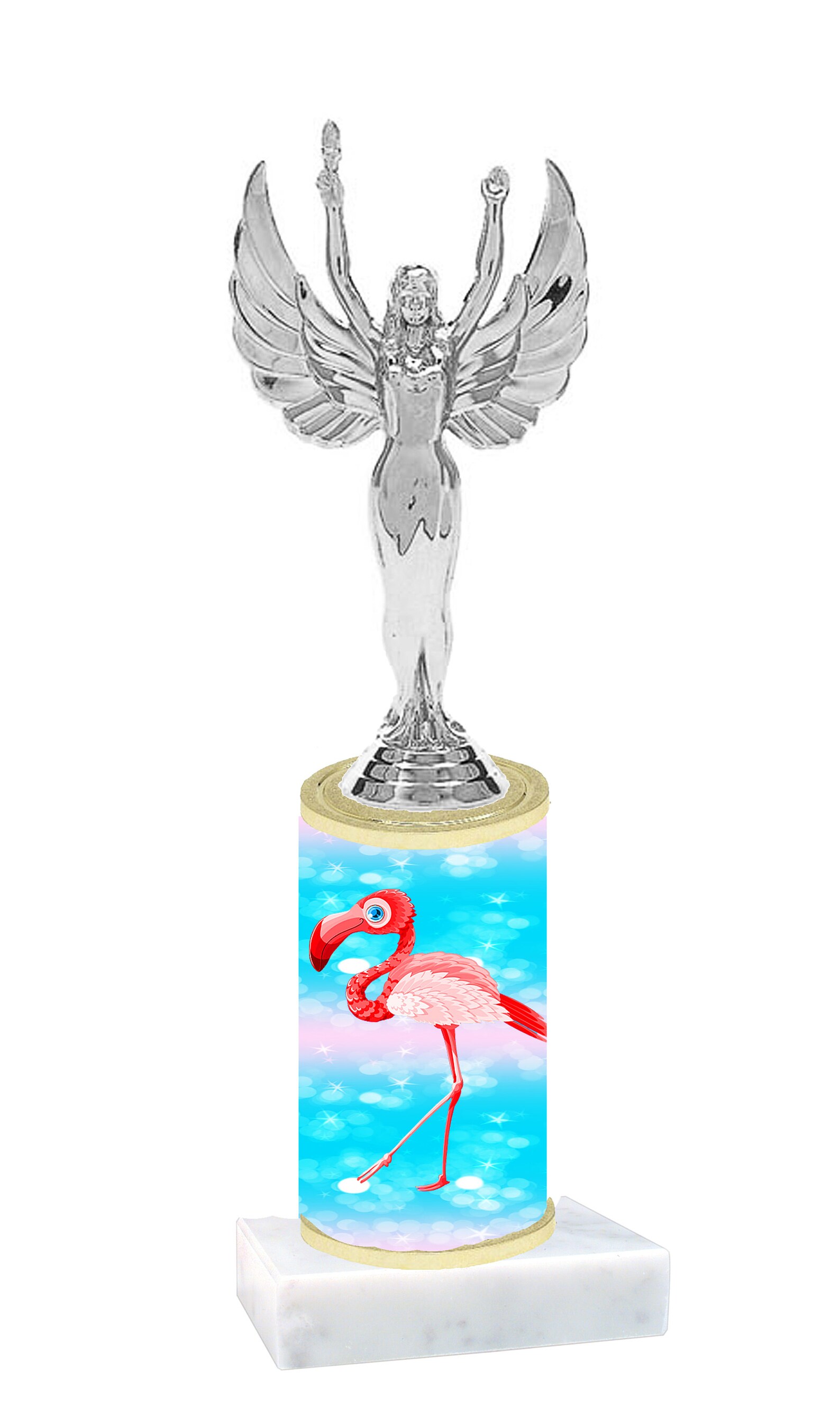 Flamingo Theme Trophy With Choice of Figure. Numerous Trophy - Etsy