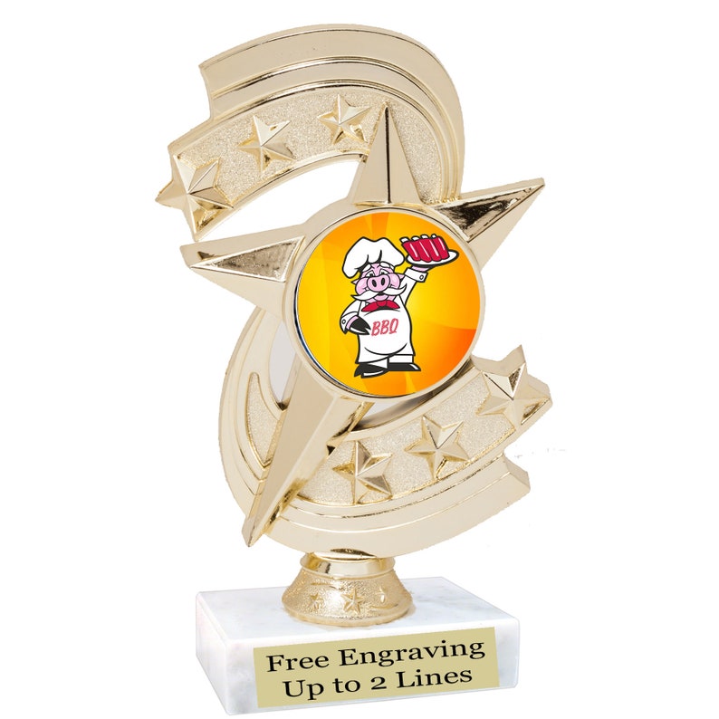 BBQ Cook off Trophy. 6 Tall With Choice of Art Work. | Etsy