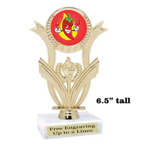 Chili - Salsa - BBQ Trophy. 6.5" Tall With Choice of Art Work. Great ...
