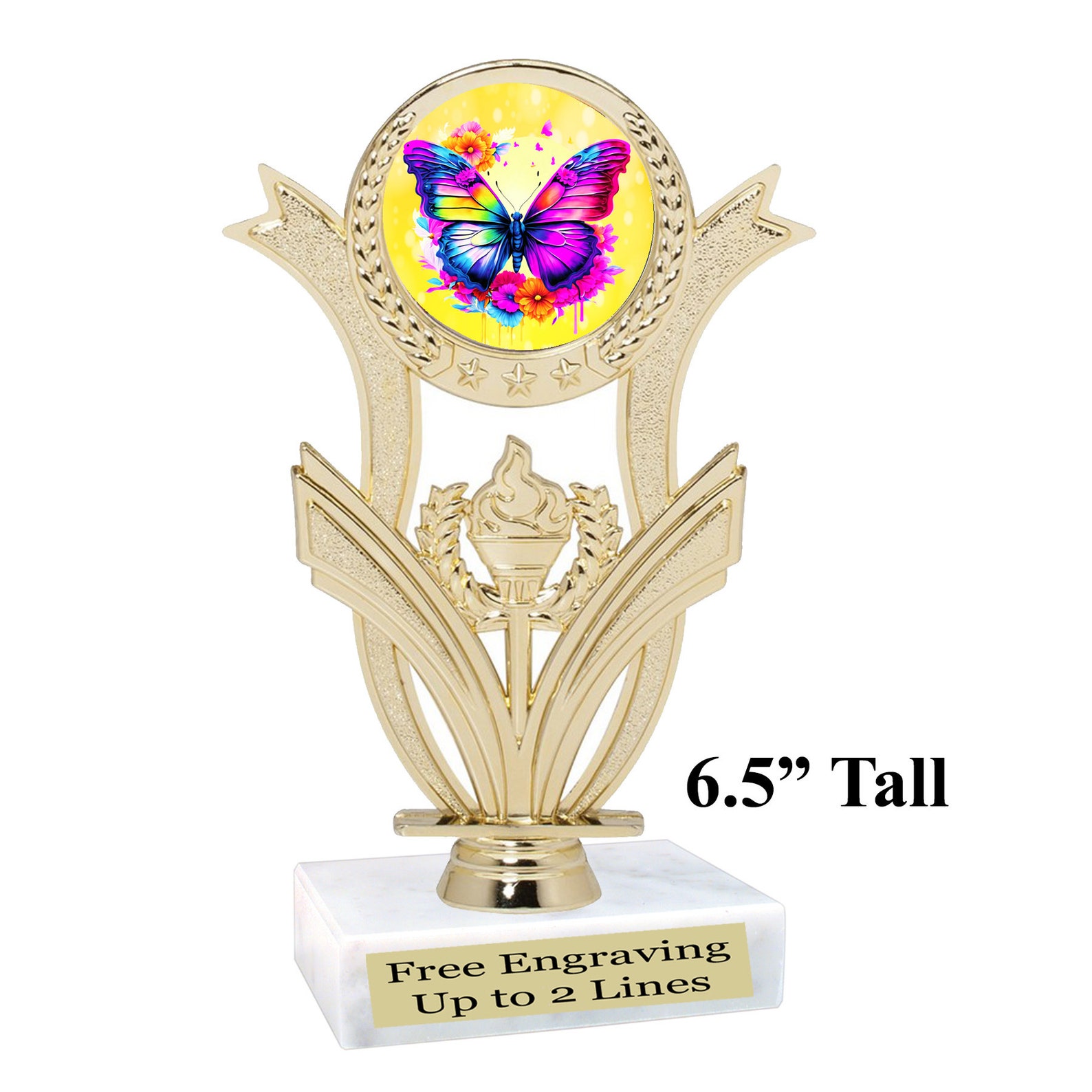 Butterfly Theme Trophy. Choice of Artwork. Great for Your Spring and ...