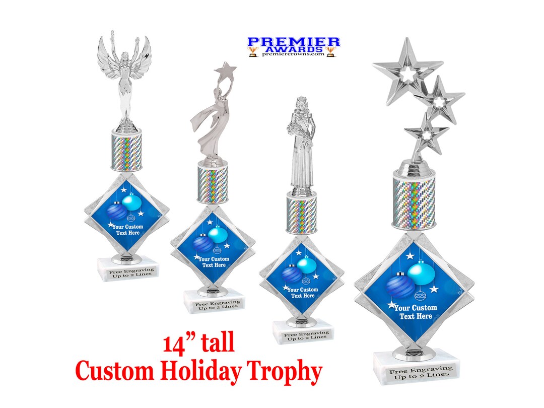 Custom Holiday Trophy. Great Trophy for Your Holiday Events, Santa Runs ...