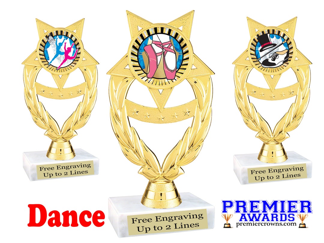 Dance Trophy With Choice of Art Work. 6" Tall. Great Award for the ...