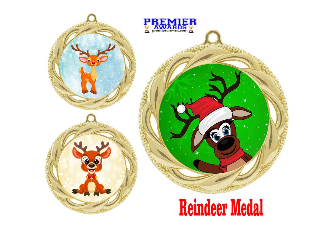 Reindeer Theme Medal. Great Medal for All of Your Reindeer Run Events ...
