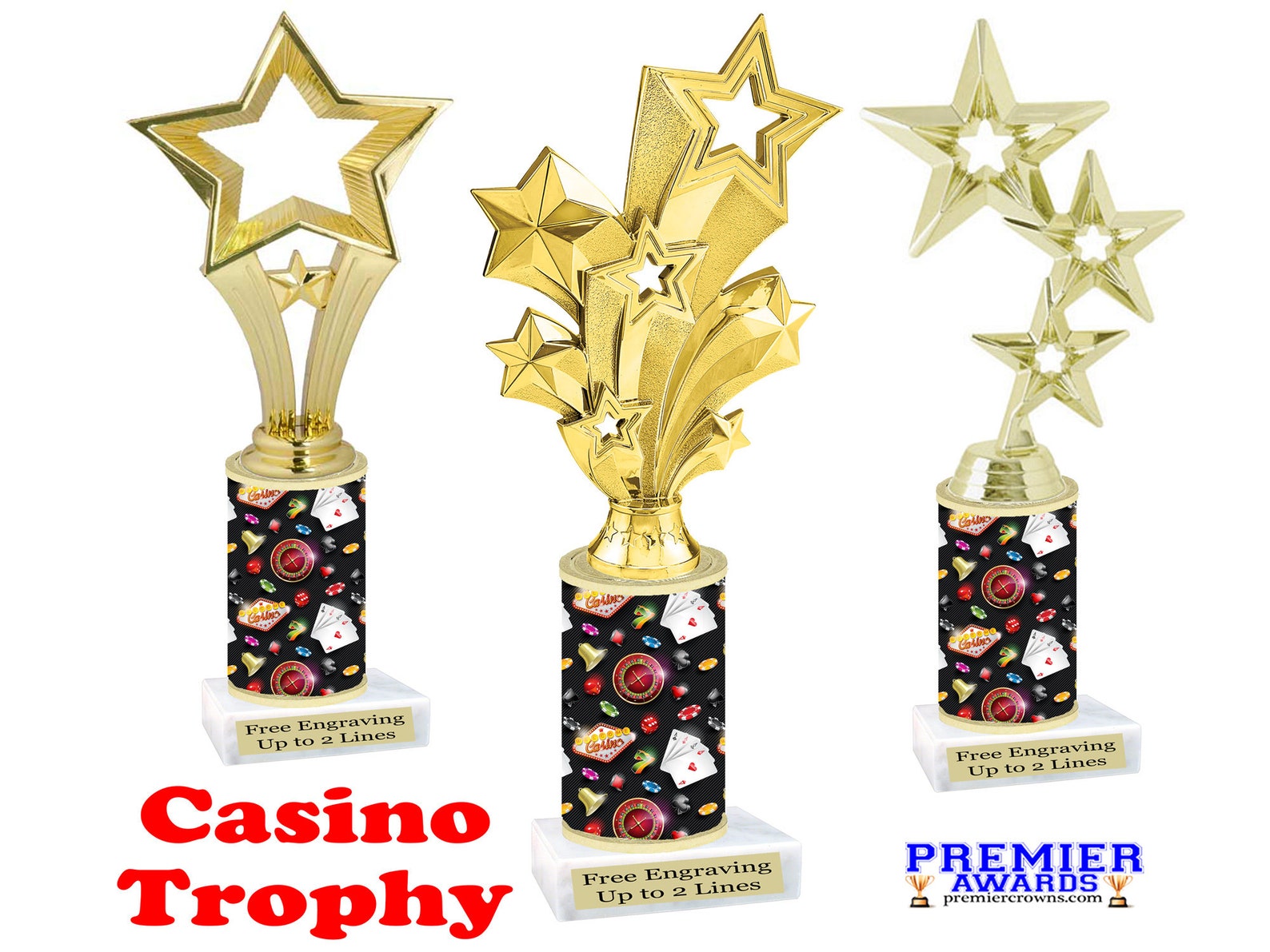 Casino Theme Trophy. Great Trophy for Your Next Family Game - Etsy