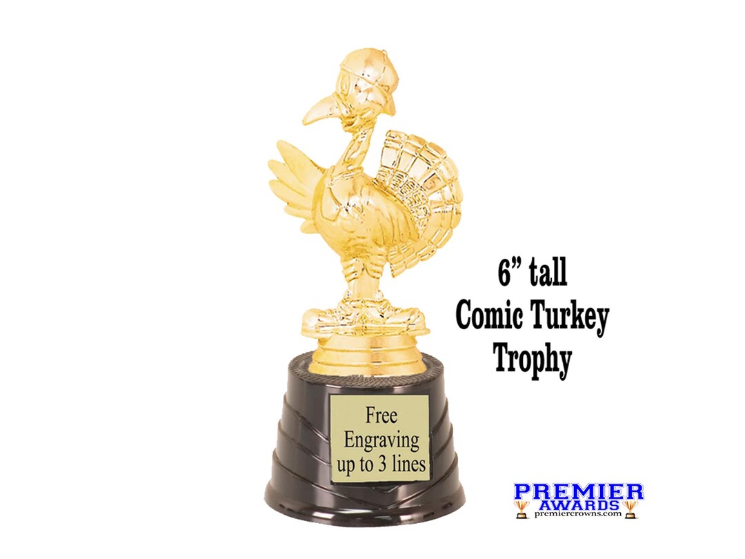 Turkey Trophy. Great for Your Thanksgiving Events! 6" Tall - Etsy