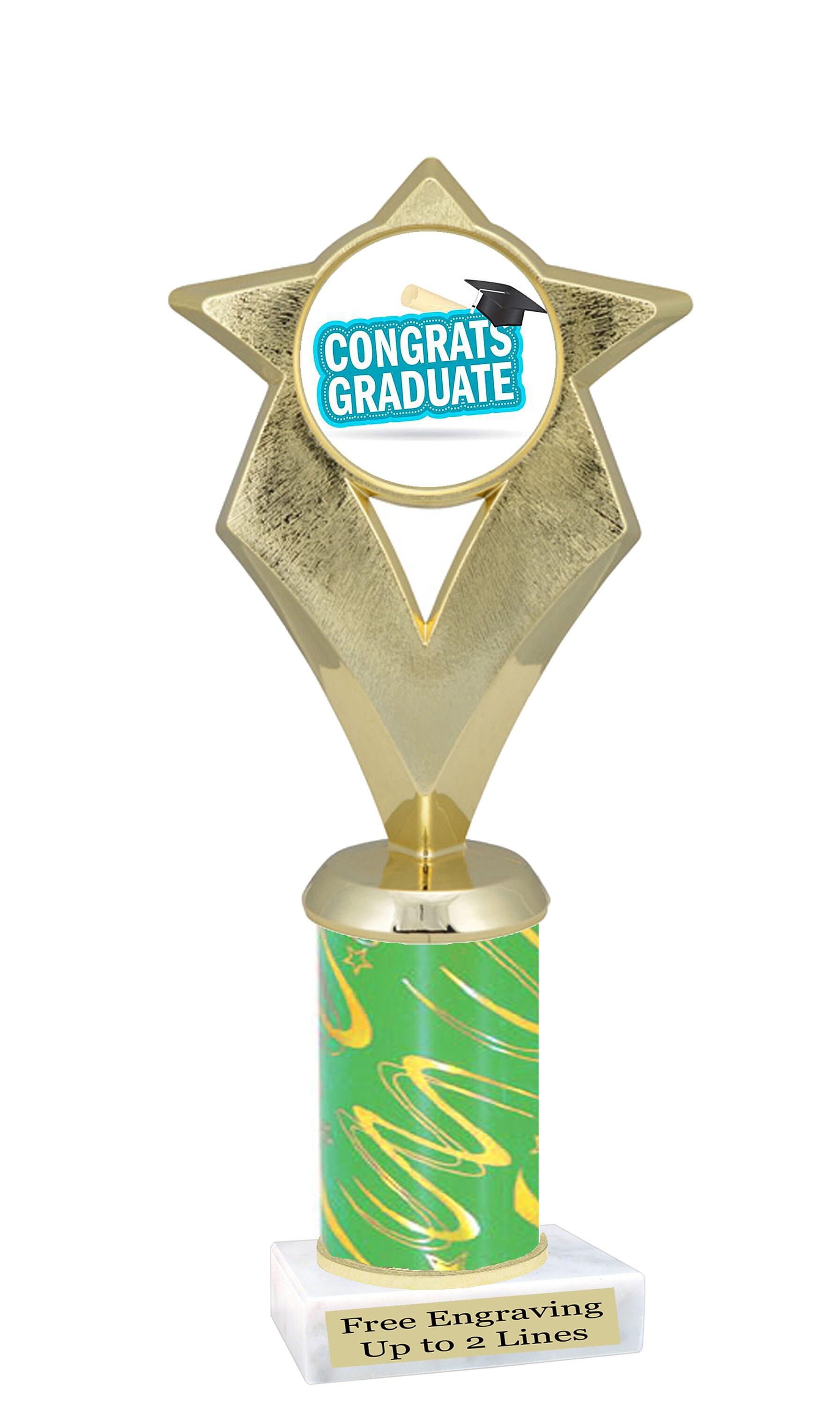 Graduation theme trophy. Great award to celebrate their | Etsy