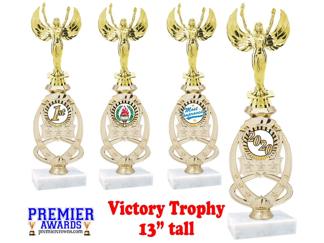 Victory Trophy. 13" Tall With Choice of Art Work. Great Trophy for All ...