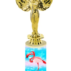 Flamingo Theme Trophy With Choice of Figure. Numerous Trophy Heights ...