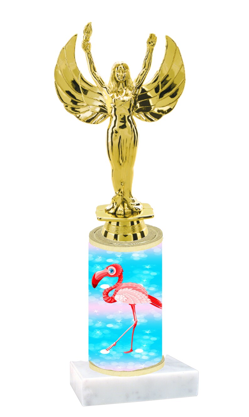 Flamingo Theme Trophy With Choice of Figure. Numerous Trophy Heights ...