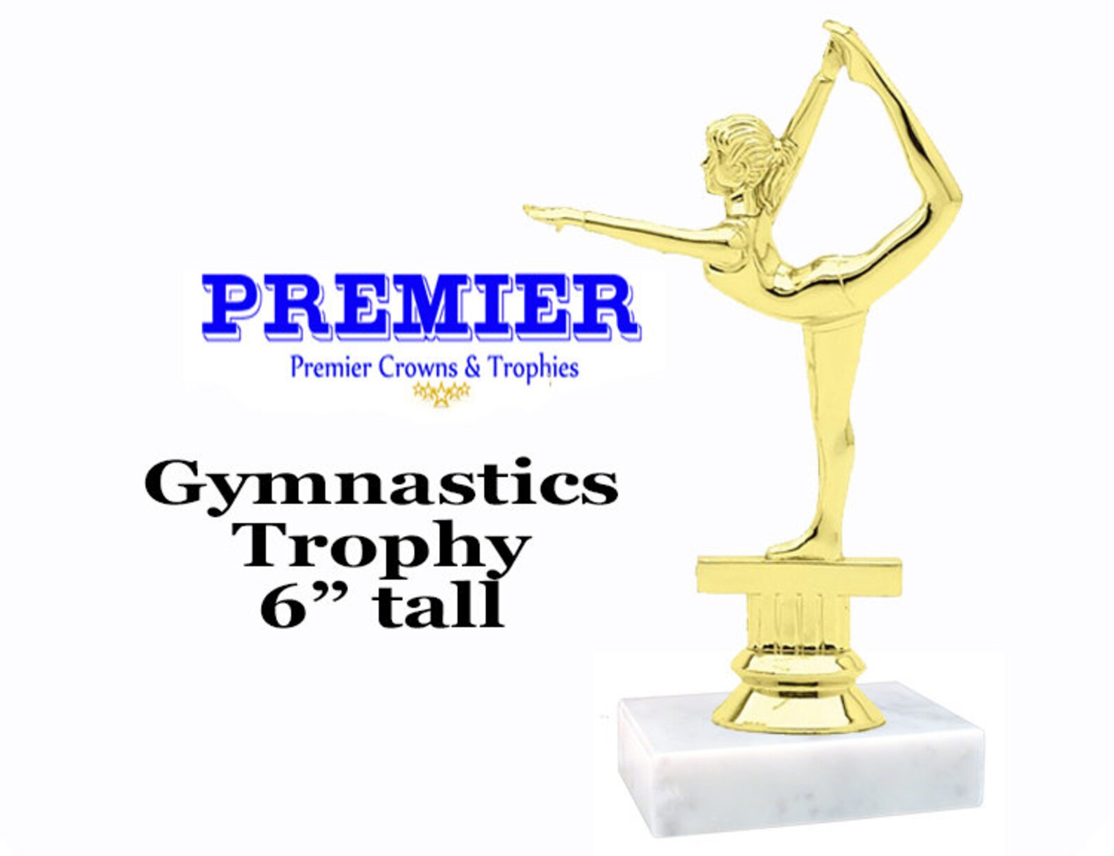 Gymnastics Trophy. Gymnastics Figure on Base. 6 Tall - Etsy