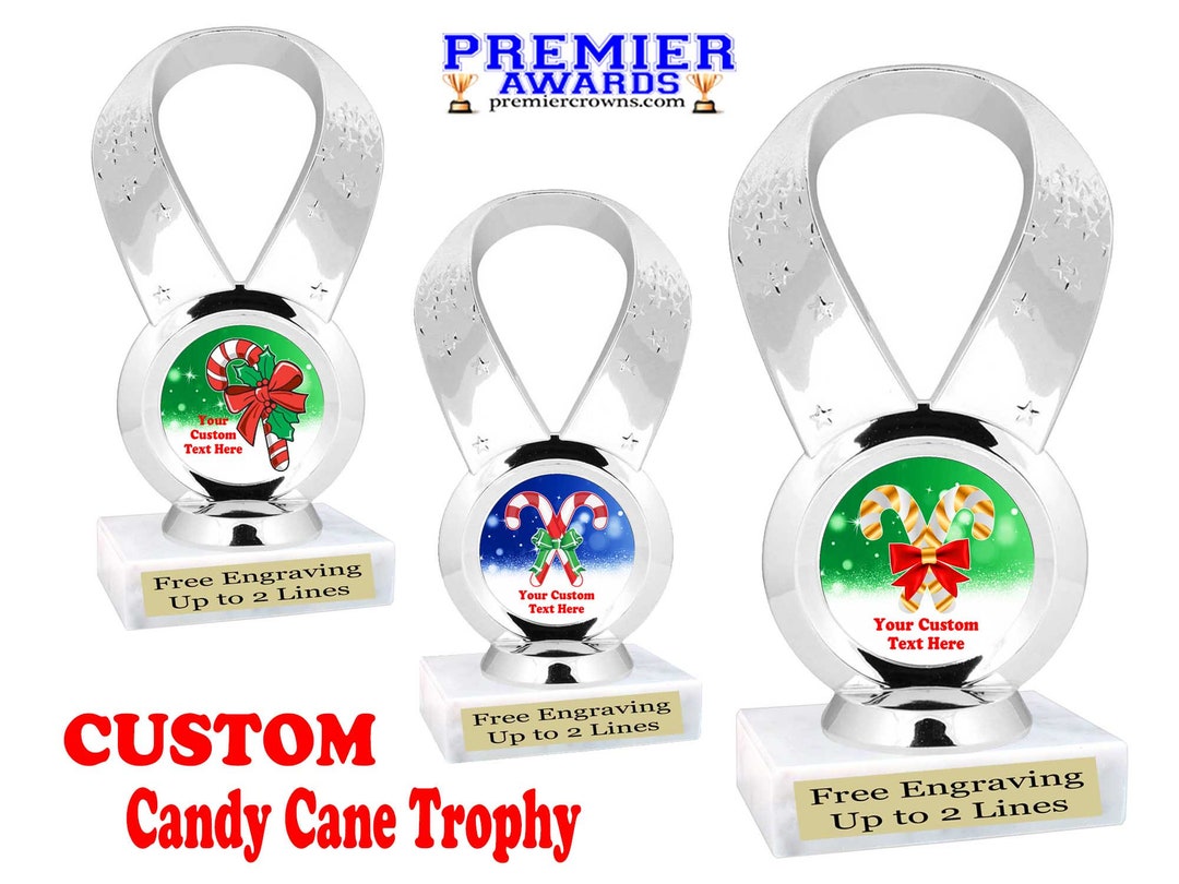 Custom Candy Cane Trophy. Great Trophy for Your Holiday Events ...
