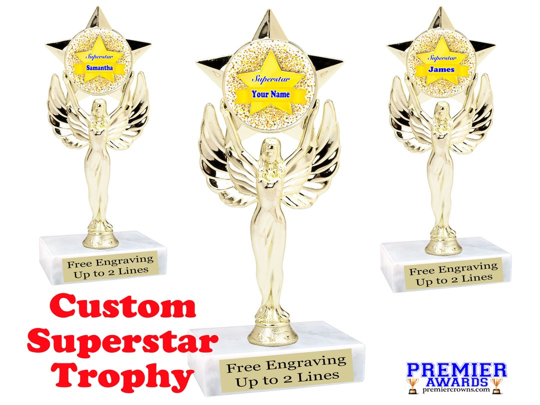 Custom Superstar Trophy. Customize With Your Name. Great for the ...