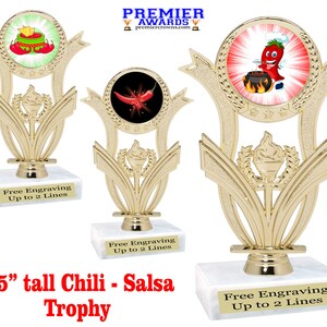 Chili - Salsa - BBQ Trophy. 6.5" Tall With Choice of Art Work. Great ...