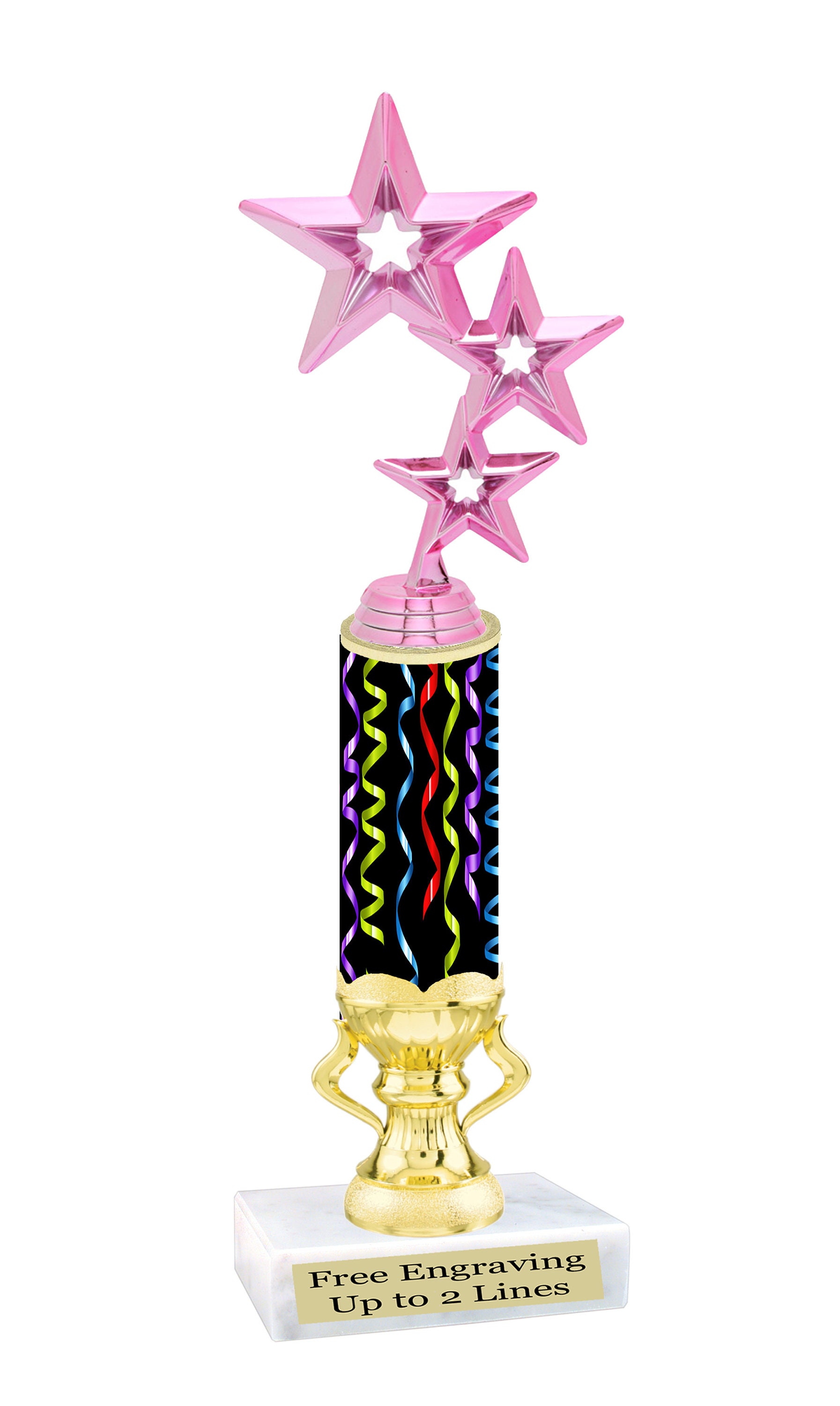Star Trophy With streamers Column. Great Trophy - Etsy