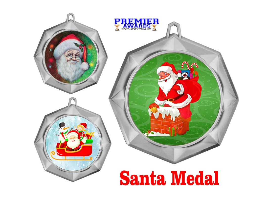 Santa Theme Medal. Great Medal for All of Your Santa Run Events ...