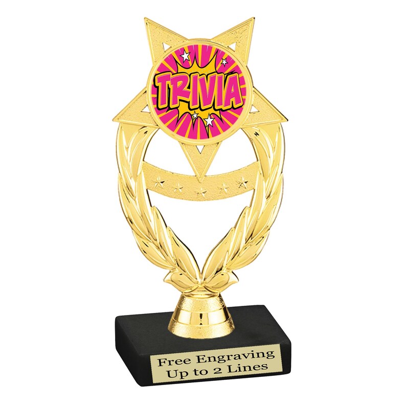 Trivia Trophy. Great for Your Bar Trivia, Family Game Night, and Your ...