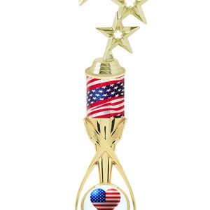 Patriotic - 4th of July Trophy. 14" Tall. Show off Your Patriotic ...