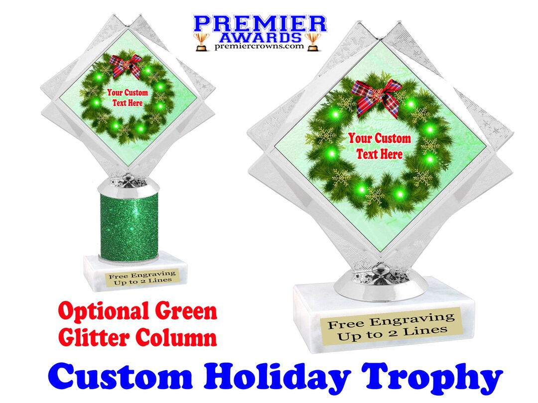 Custom Holiday Trophy. Great Trophy for Your Holiday Events, Pageants ...