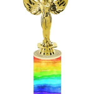 Rainbow Design Trophy With Choice of Figure. Numerous Trophy Heights ...