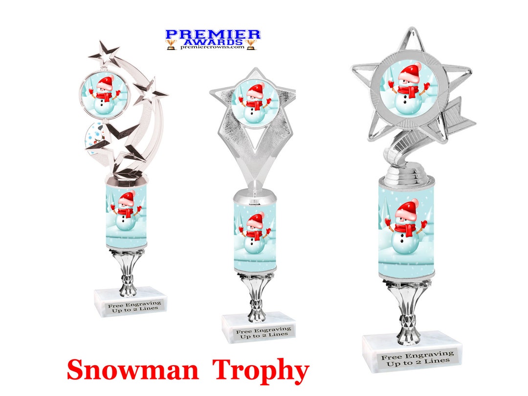 Snowman Theme Trophy With Choice of Figure. 12" Tall - Great Trophy for ...