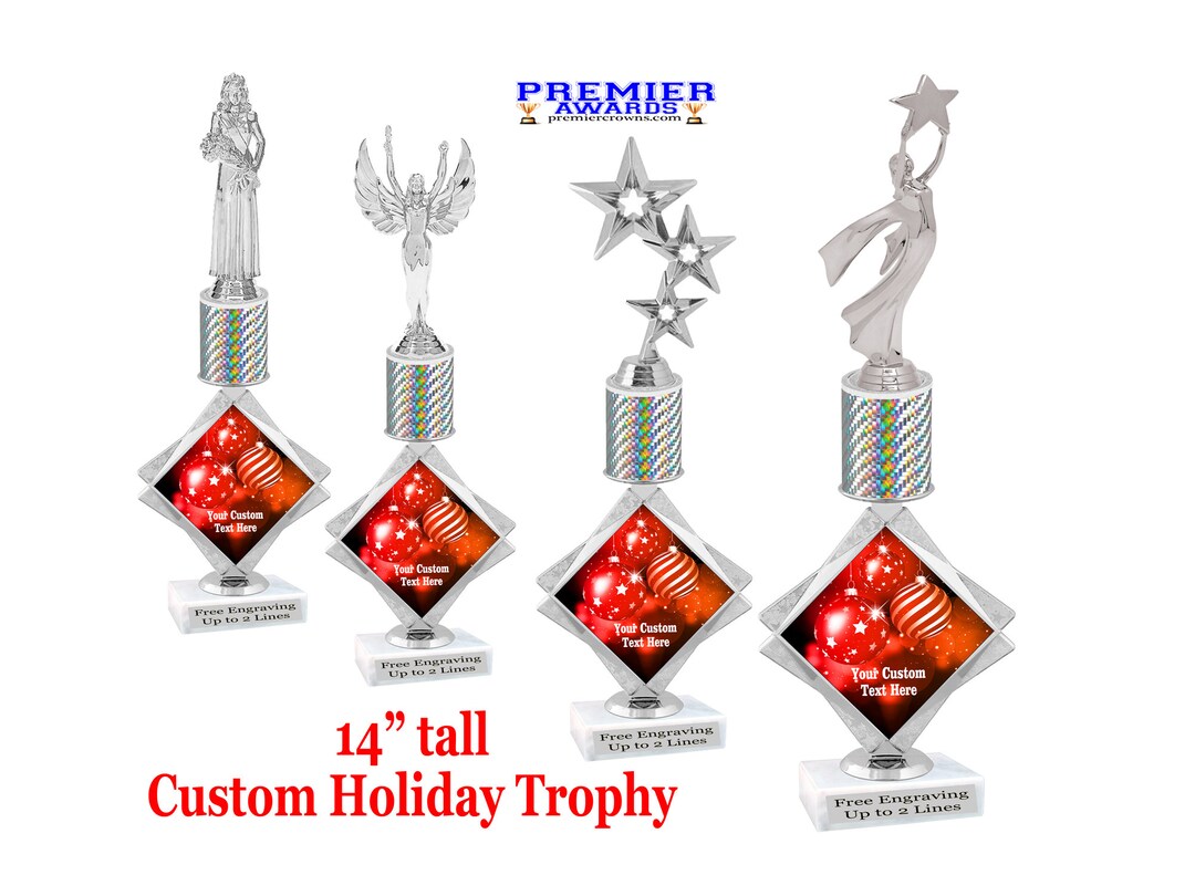 Custom Holiday Trophy. Great Trophy for Your Holiday Events, Santa Runs ...