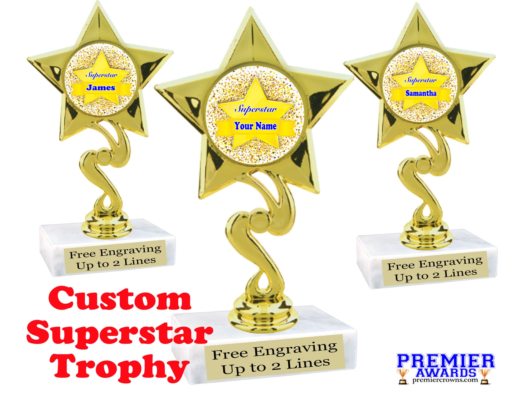 Custom Superstar Trophy. Customize With Your Name. Great for the ...